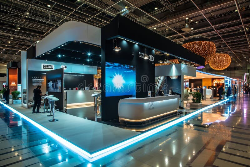 Exhibit Booth Stand Space. Booths at an Exhibition Stock Illustration ...