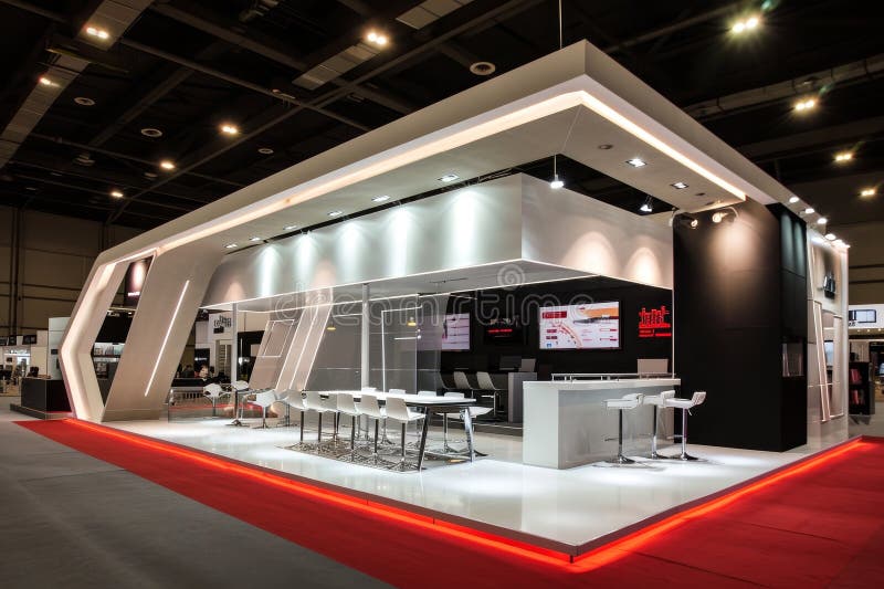 Exhibit Booth Stand Space. Booths at an Exhibition Stock Illustration ...