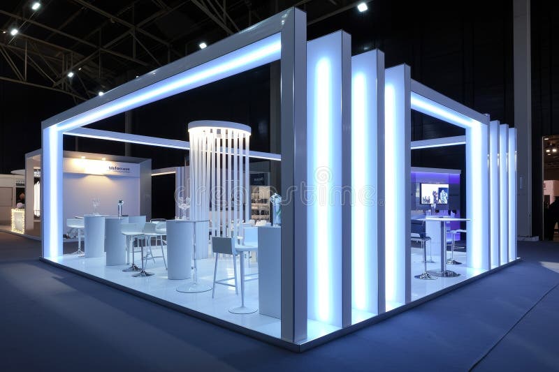 Exhibit Booth Stand Space. Booths at an Exhibition Stock Illustration ...