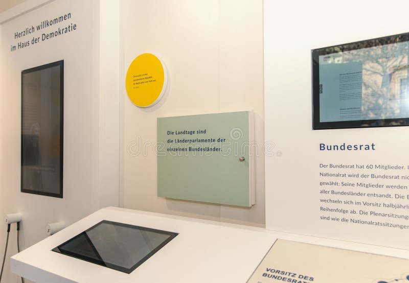 Exhibit at House of Democracy Featuring Bundesrat and State Parliaments ...