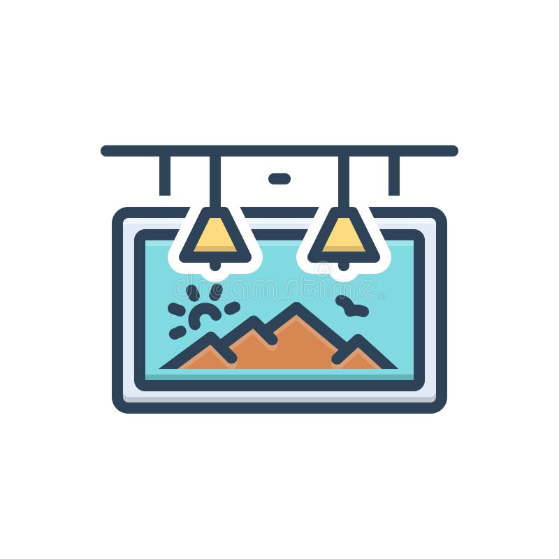 Color Illustration Icon for Exhibit, Show and Display Stock Vector ...