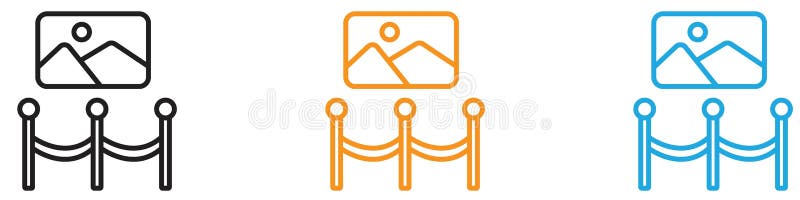 Exhibit Icon Vector Logo Set Collection for Web App Ui Stock Vector ...