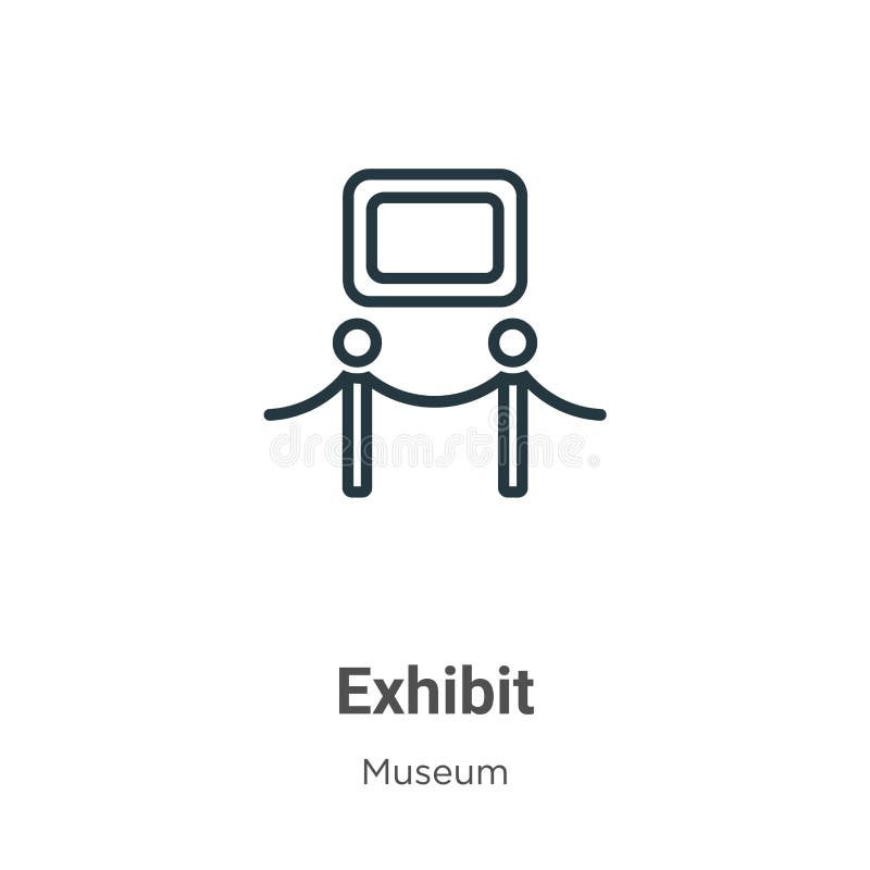 Outline Exhibit Vector Icon. Isolated Black Simple Line Element ...