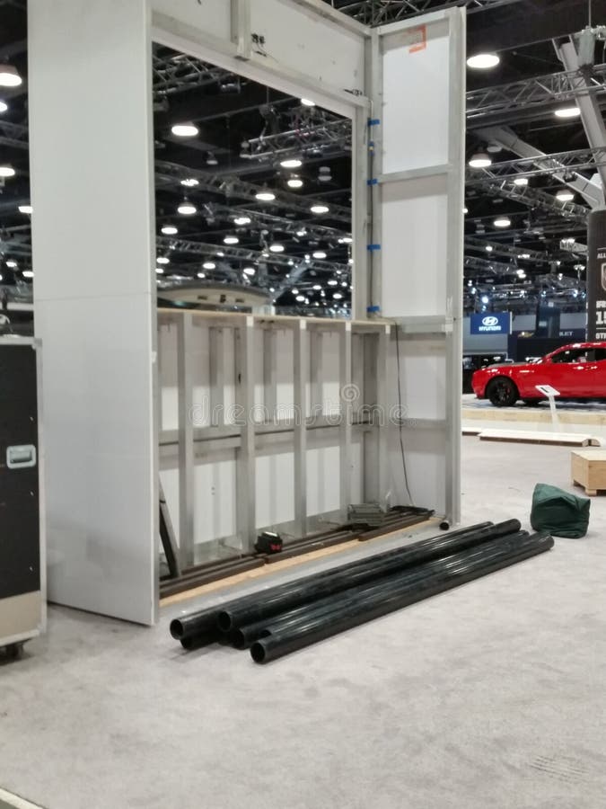 Exhibit Setup at Vancouver Auto Show Editorial Photography - Image of ...