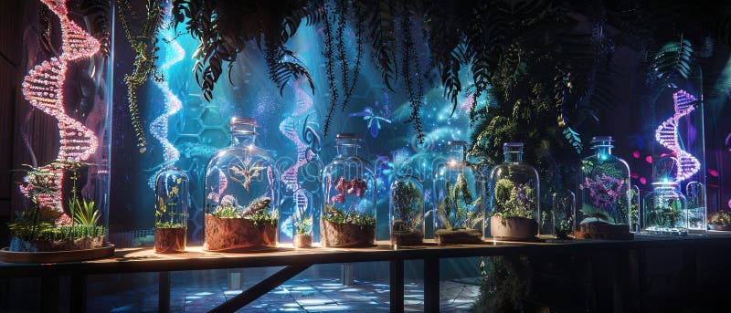 An Exhibit Showing the Evolution of Life on Earth with DNA As the ...