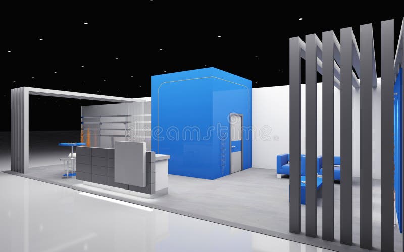 Exhibition booth stock illustration. Illustration of event - 27924845