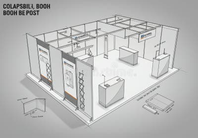 Exhibition Booth Design with a Modular Structure. the Layout Includes ...