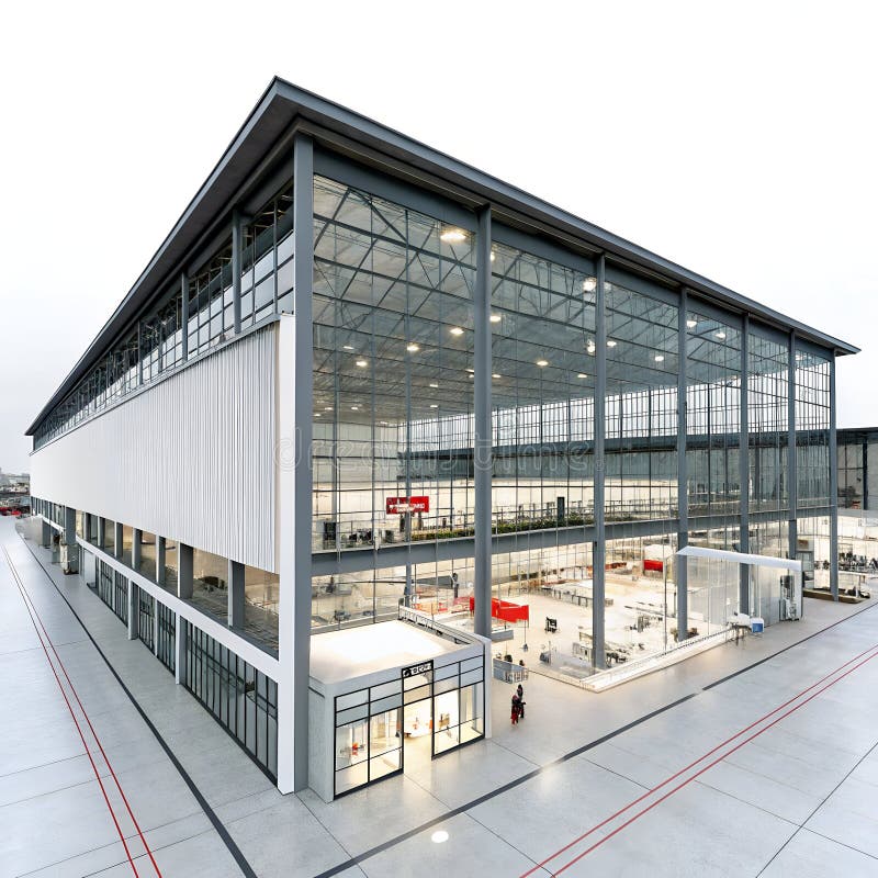 Exhibition Center Render stock illustration. Illustration of ...