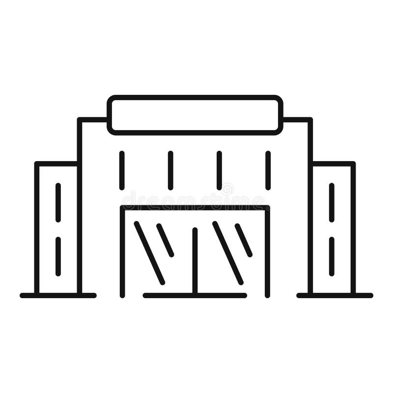 Exhibition Center Shop Icon, Outline Style Stock Vector - Illustration ...