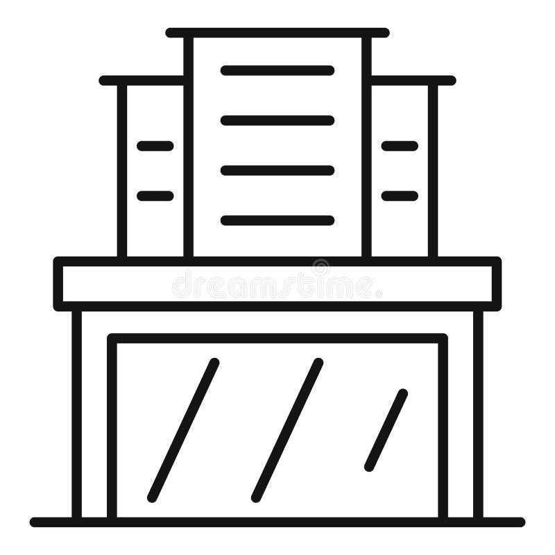 Exhibition Center Showroom Icon, Outline Style Stock Vector ...