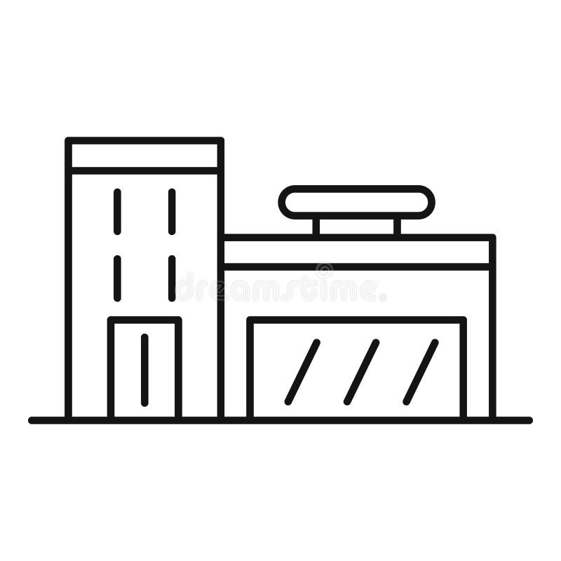 Exhibition Center Store Icon, Outline Style Stock Vector - Illustration ...