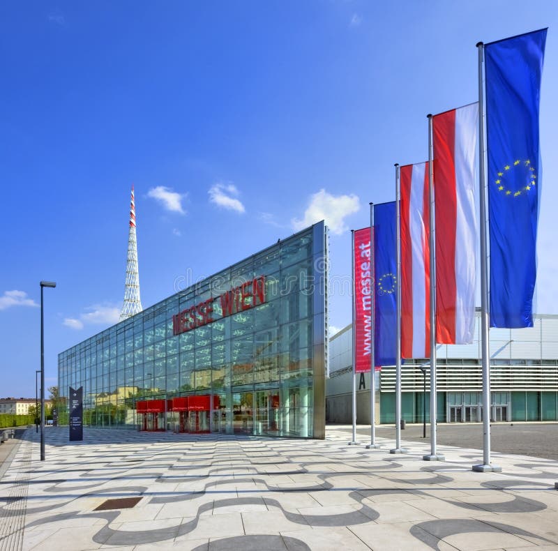 Exhibition Center Vienna Called Editorial Stock Photo - Image of blue ...