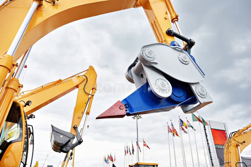 Exhibition of Construction Machinery Stock Image - Image of machine ...