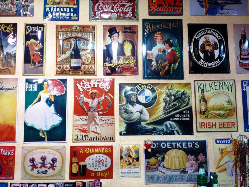 Exhibition of Decorative Metal Signs in Retro Style. Frankfurt Oder ...
