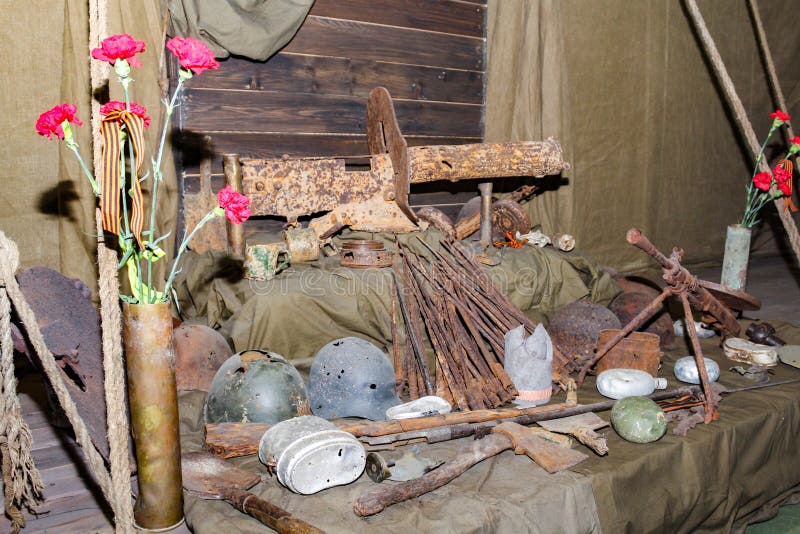 Weapons and Items Collected from Combat Fields. Editorial Image - Image ...