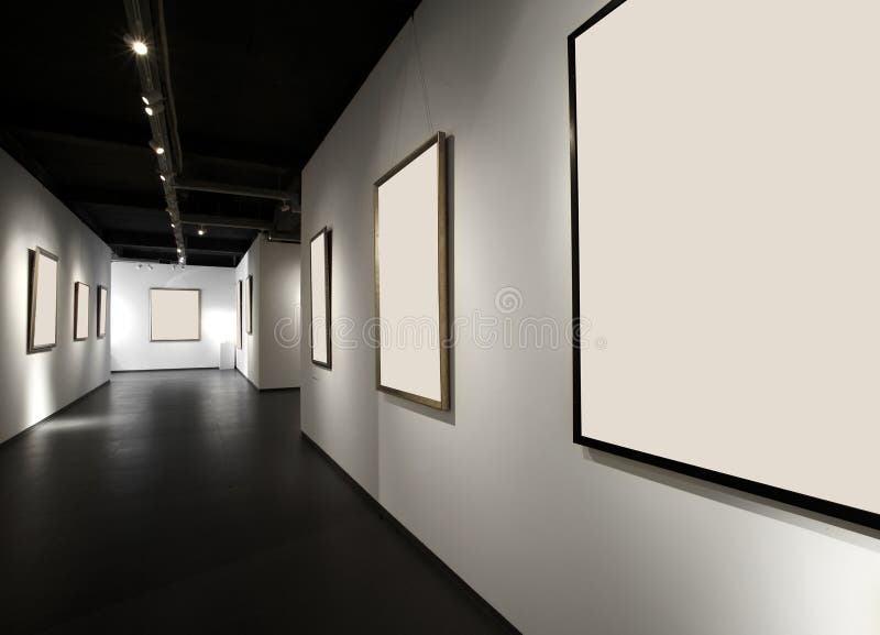 Exhibition hall stock photo. Image of artist, column - 12856678