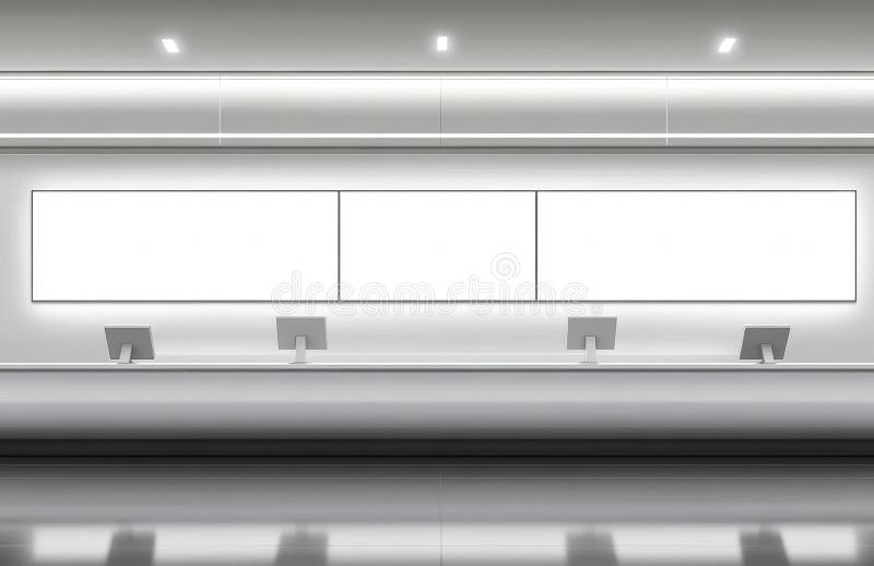 Exhibition Hall Features a Mockup and Corporate Identity, with Retail ...