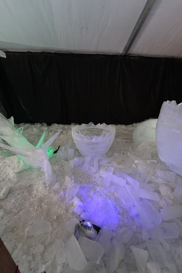 An Exhibition of Ice Sculptures with a Dinosaur Theme 3 Editorial Image ...