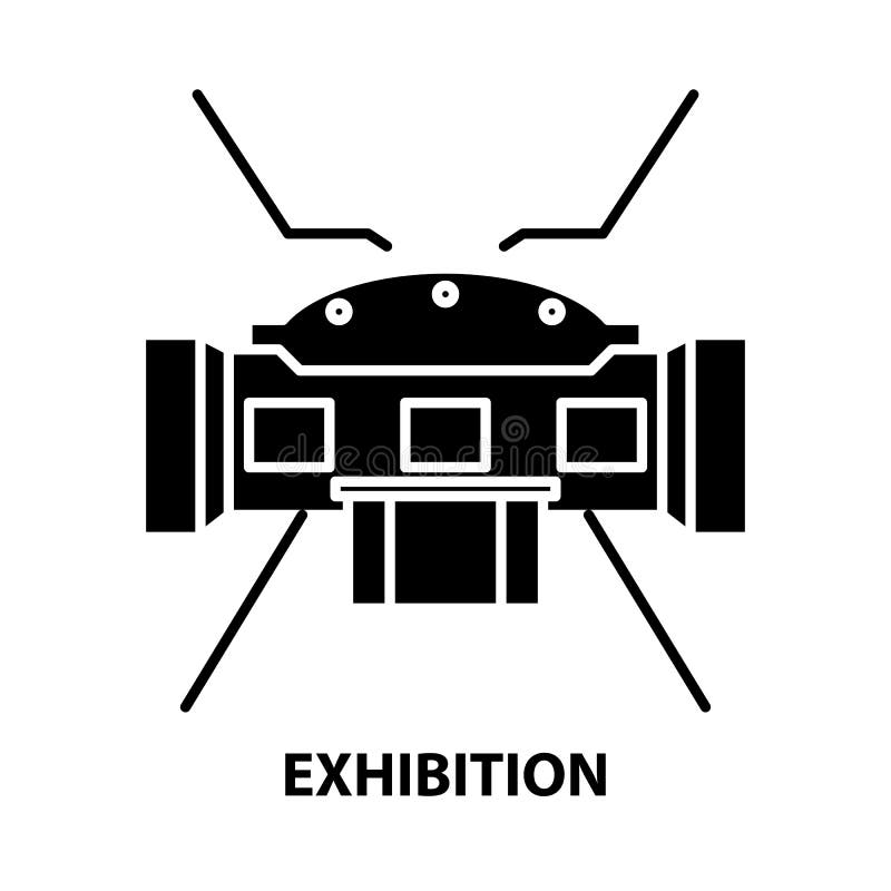 Exhibition Icon, Black Vector Sign with Editable Strokes, Concept ...