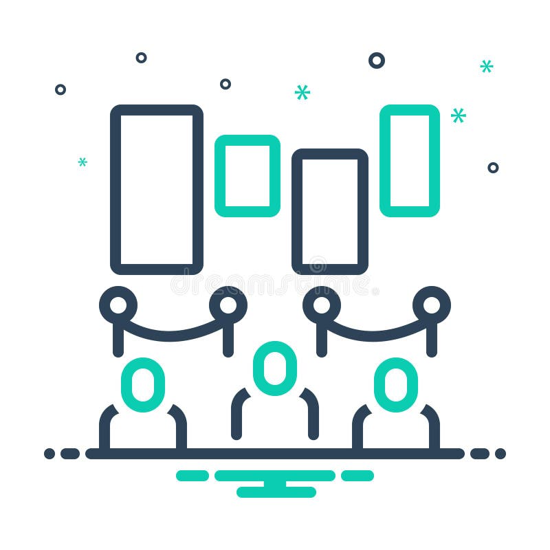 Mix Icon for Exhibition, Exposition and Presentation Stock Vector ...