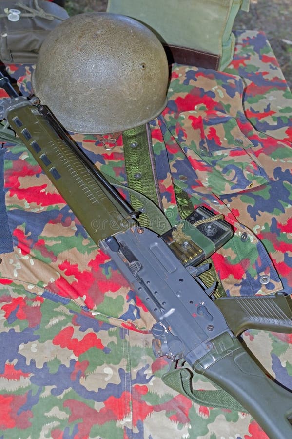 Exhibition of Modern Small Arms Stock Image - Image of reliability ...