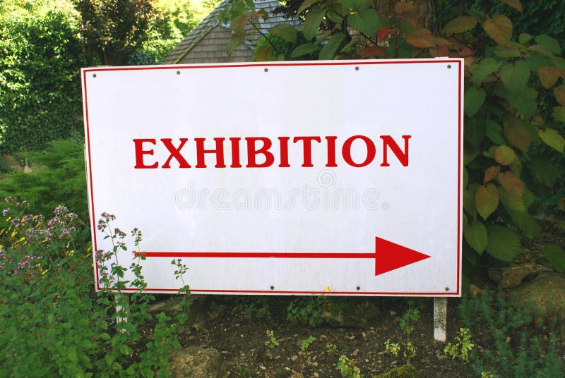 Exhibition sign stock photo. Image of service, business - 44849008