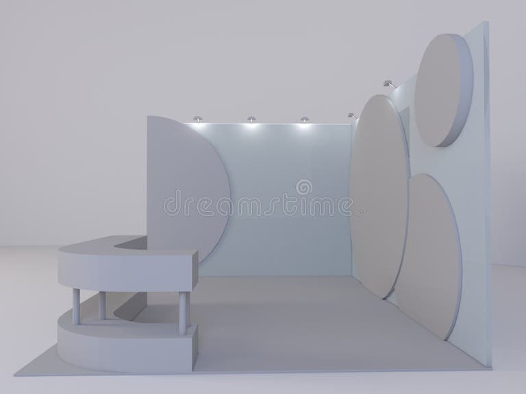 Exhibition Stand 3d Rendering Stock Illustration - Illustration of ...