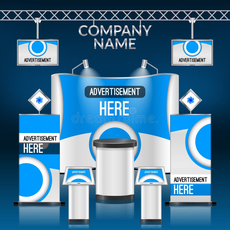 Exhibition stand design stock vector. Illustration of layout - 45061018