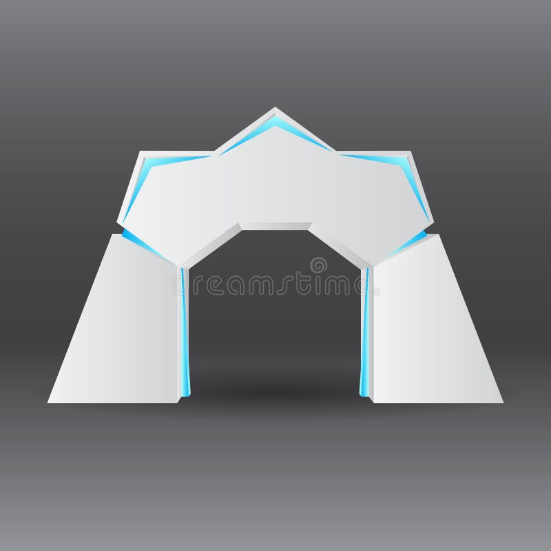 Exhibition Stand Gate Entrance Booth Promotion Vector Stock Vector ...