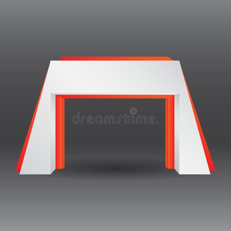 Exhibition Stand Gate Entrance Booth Promotion Vector Stock Vector ...
