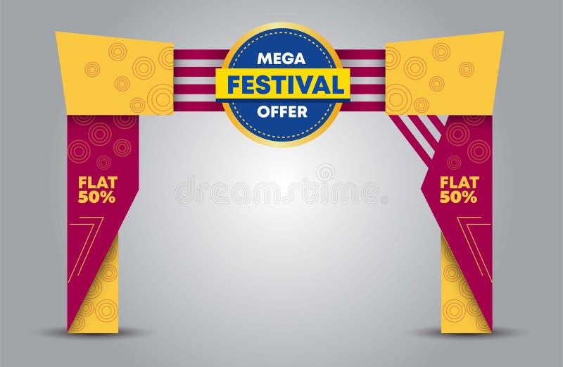 Exhibition Stand Gate Entrance Vector with for Mock Up Event Display ...