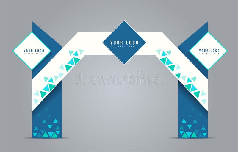 Exhibition Stand Gate Entrance Vector with for Mock Up Event Display ...