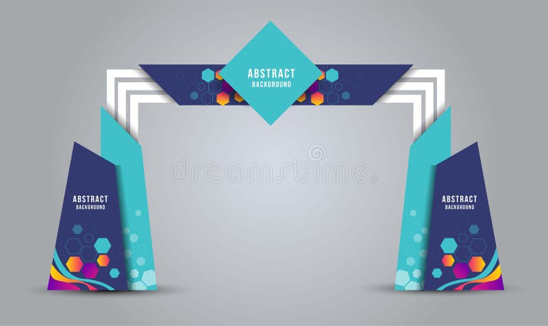 Exhibition Stand Gate Entrance Vector with for Mock Up Event Display ...