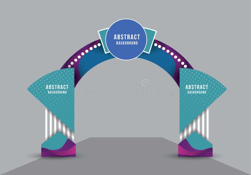 Exhibition Stand Gate Entrance Vector with for Mock Up Event Display ...