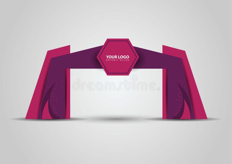 Exhibition Stand Gate Entrance Vector with for Mock Up Event Display ...