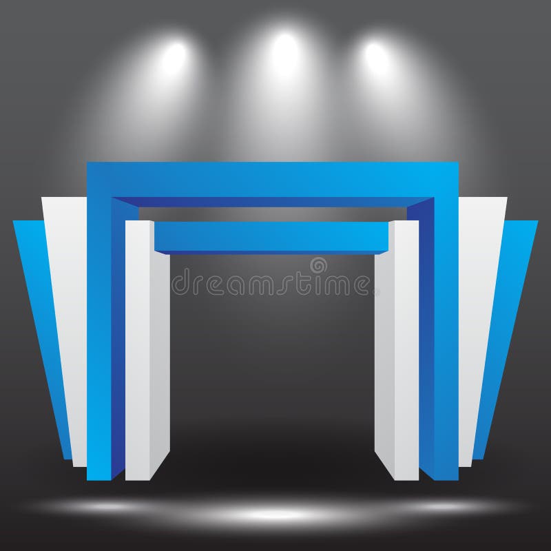Exhibition Stand Gate Entrance Vector with for Mock-up Event Display ...