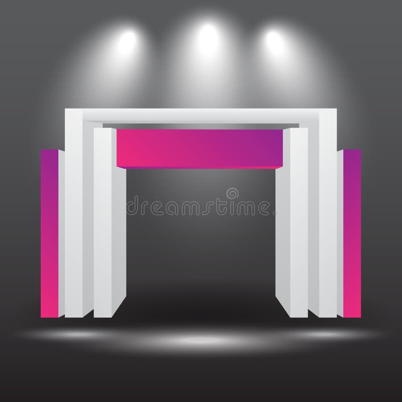 Exhibition Stand Gate Entrance Vector with for Mock Up Event Display ...