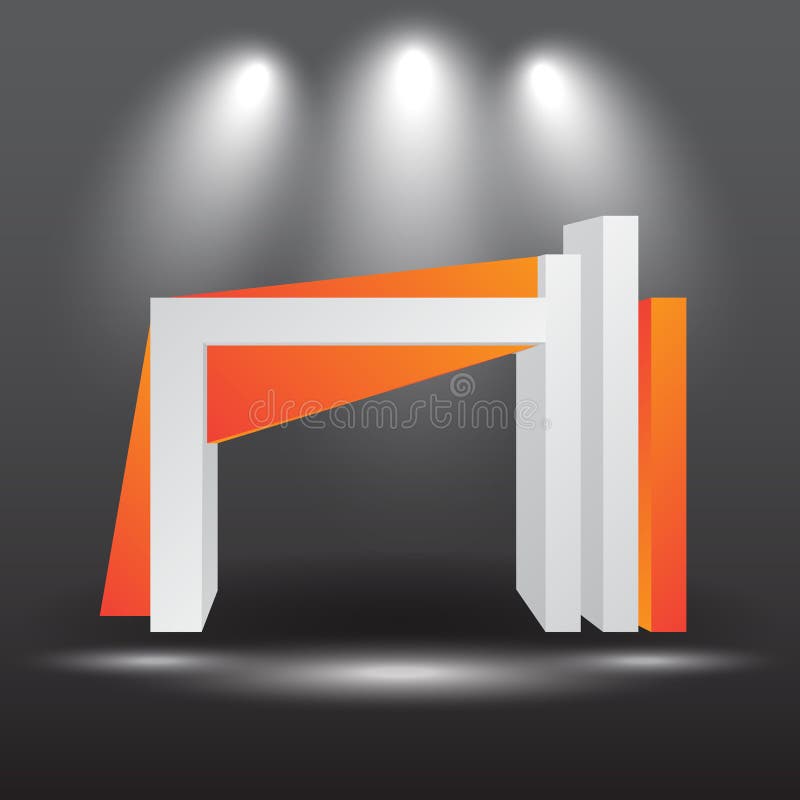 Exhibition Stand Gate Entrance Vector with for Mock Up Event Display ...