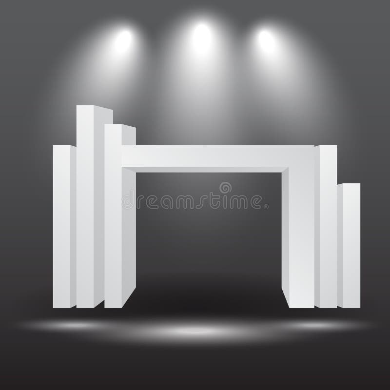 Exhibition Stand Gate Entrance Vector with for Mock Up Event Display ...