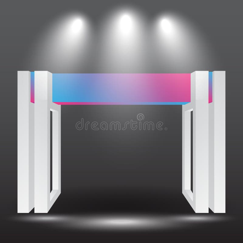 Exhibition Stand Gate Entrance Vector with for Mock Up Event Display ...