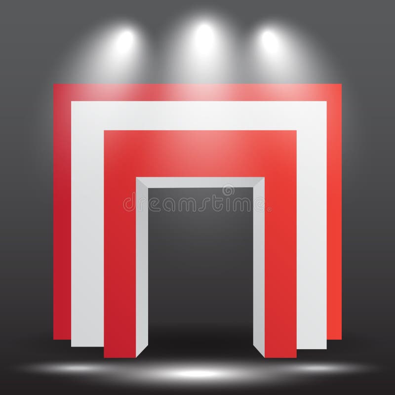 Exhibition Stand Gate Entrance Vector with for Mock Up Event Display ...