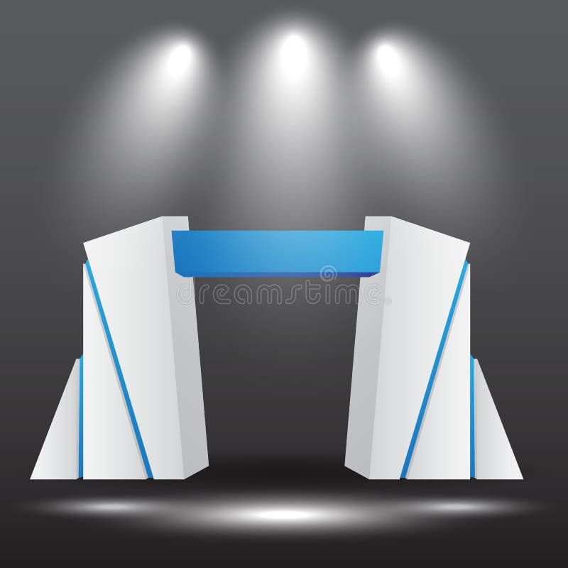 Exhibition Stand Gate Entrance Vector with for Mock Up Event Display ...