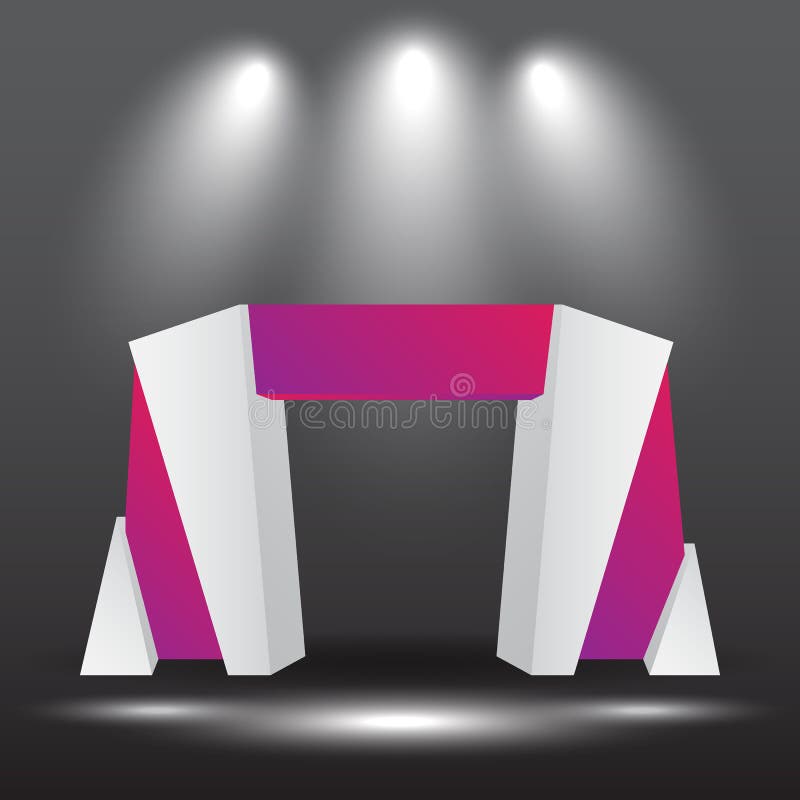 Exhibition Stand Gate Entrance Vector with for Mock Up Event Display ...