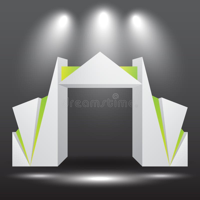 Exhibition Stand Gate Entrance Vector with for Mock Up Event Display ...