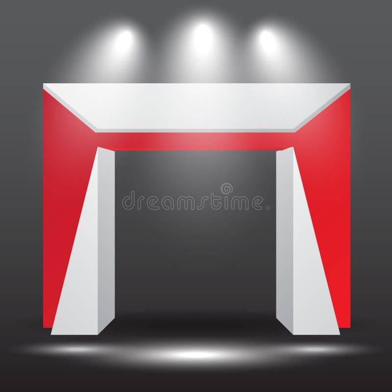 Exhibition Stand Gate Entrance Vector with for Mock Up Event Display ...