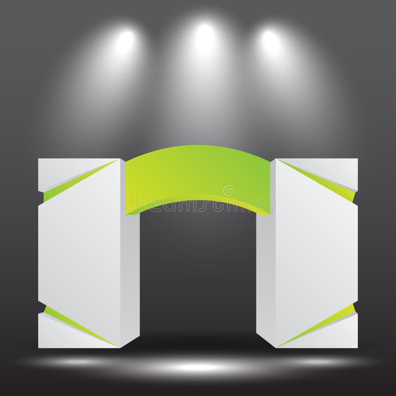 Exhibition Stand Gate Entrance Vector with for Mock Up Event Display ...