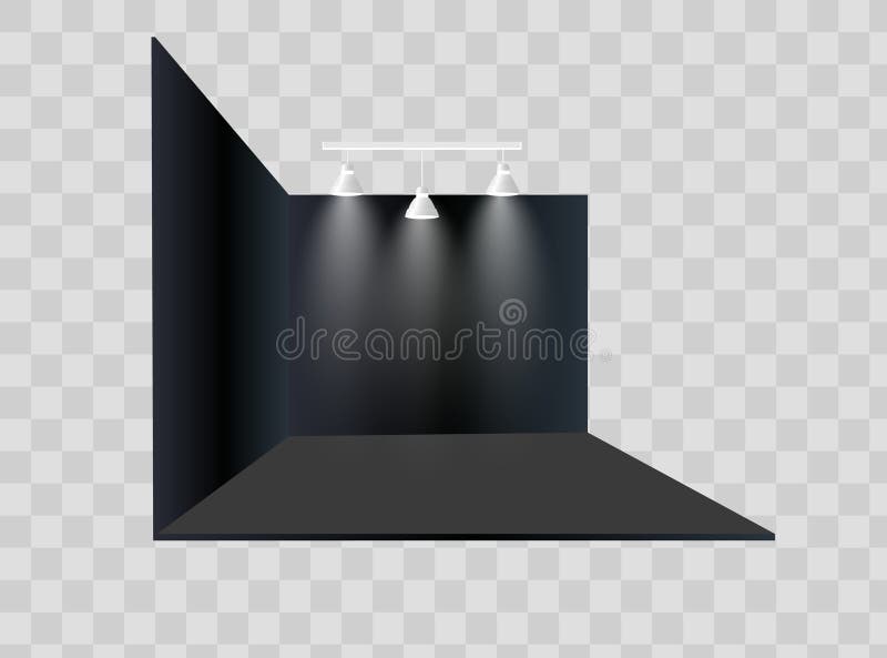 Exhibition Stand. White Empty Advertising Stand with Desk. Vector White ...