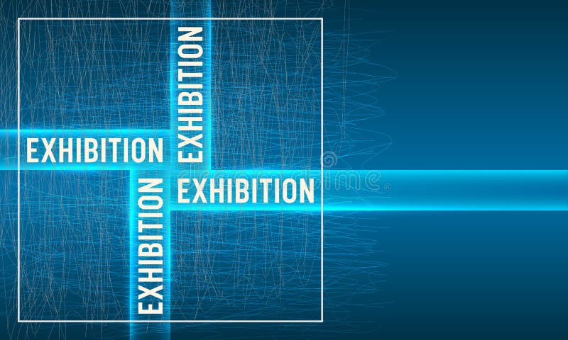 Exhibition stock vector. Illustration of workplace, backdrop - 87376840