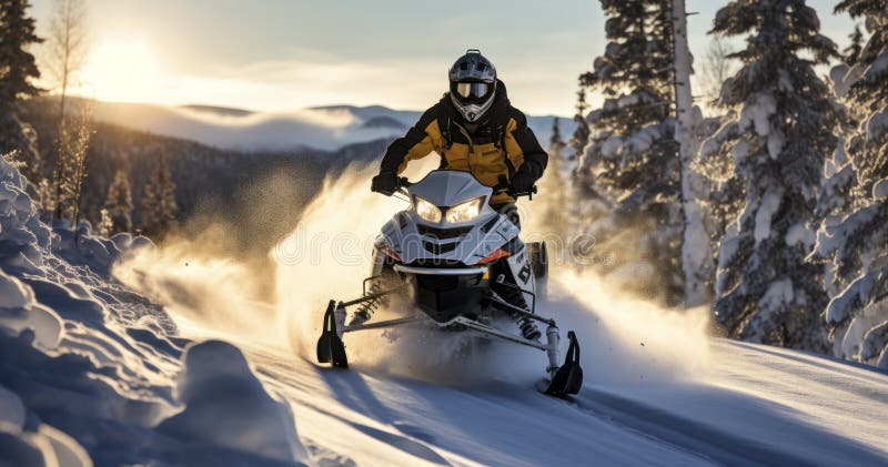 Exhilarating Snowmobiling Adventures through Pristine Snowy Terrain ...