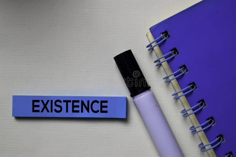 Existence Text on Sticky Notes Isolated on Office Desk Stock Photo ...